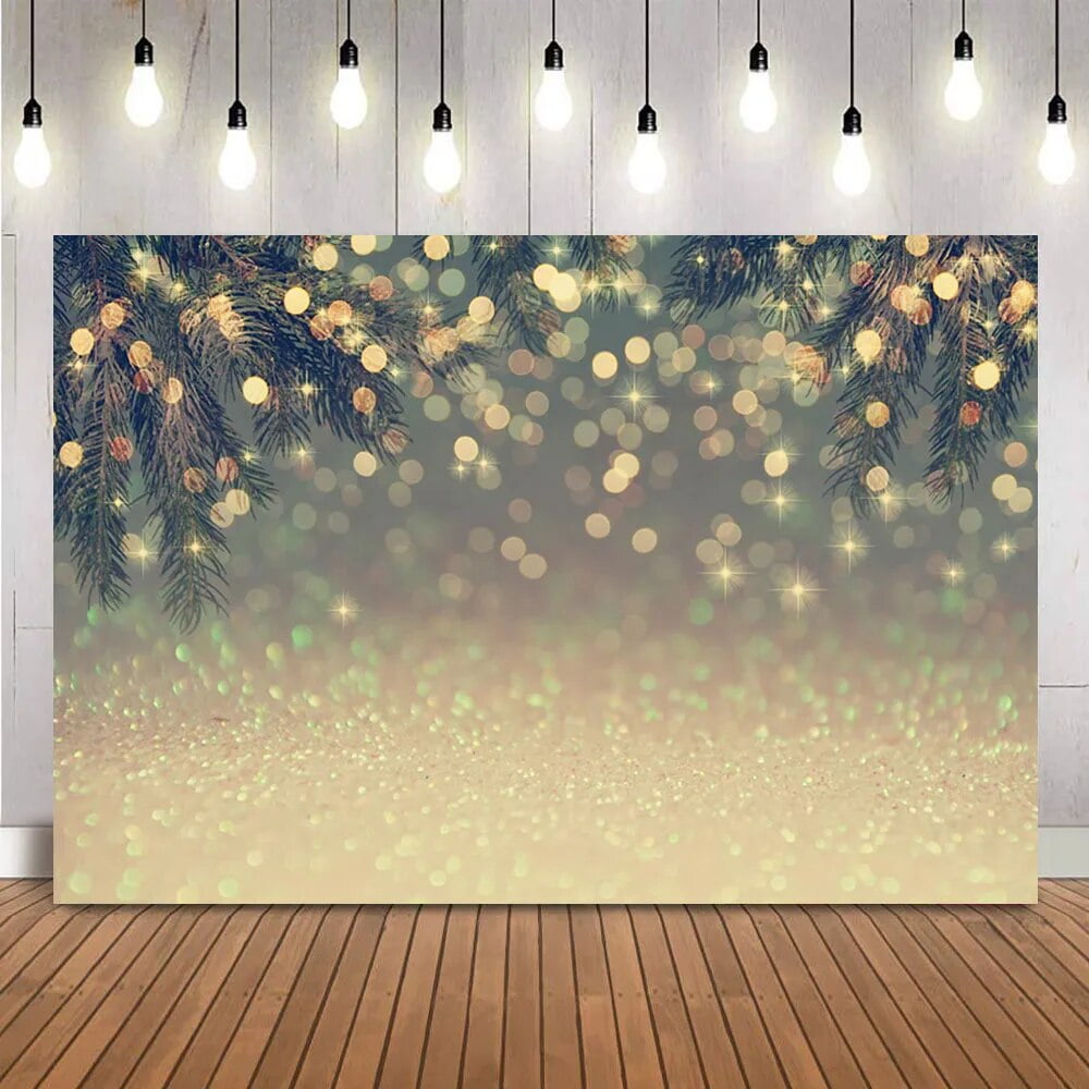 God Glitter Bokeh Backdrop for Photography Pine tree Christmas Bokeh Photo Background Children ...