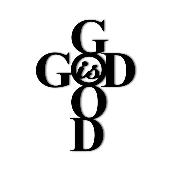God is Good Metal Wall Sign | Religious Faith Christian Home Accent ...