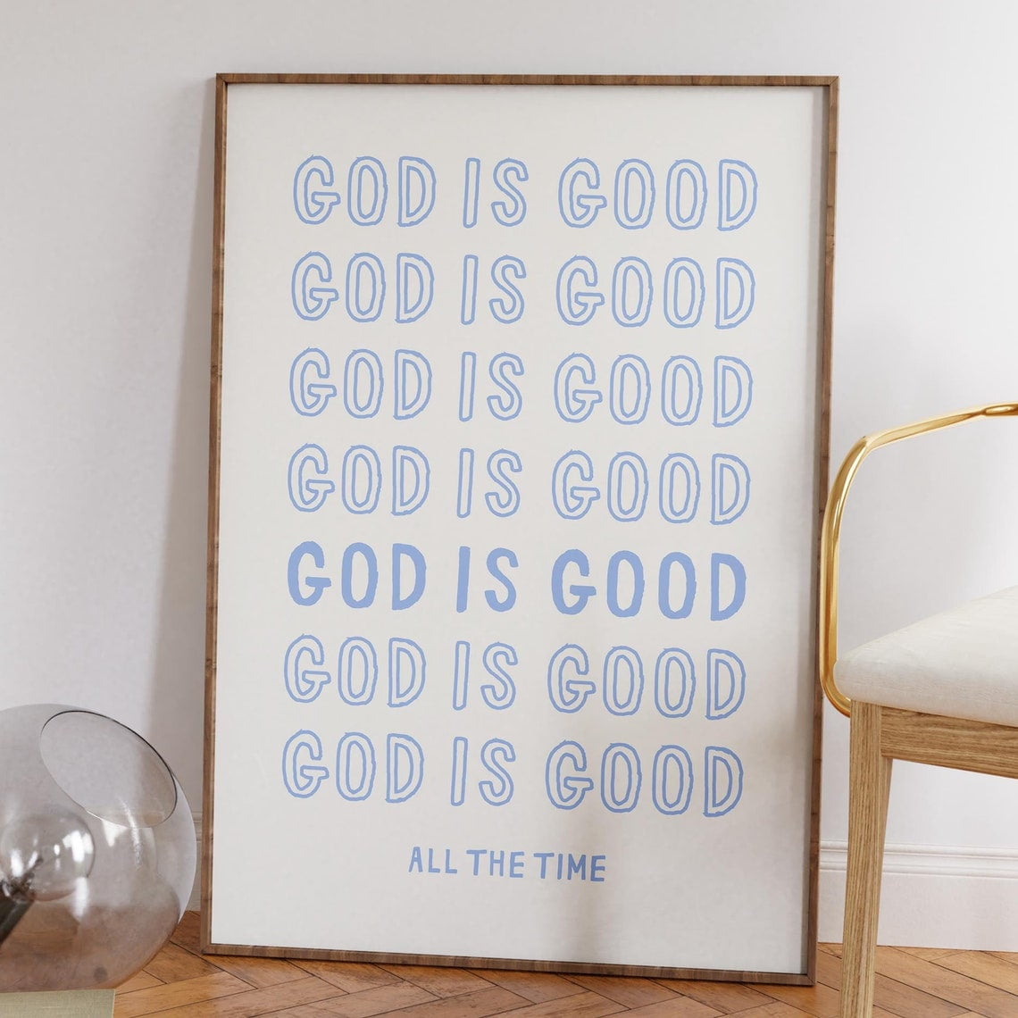 God Is Good Print, Bible Verse Poster, Christian Retro Poster ...