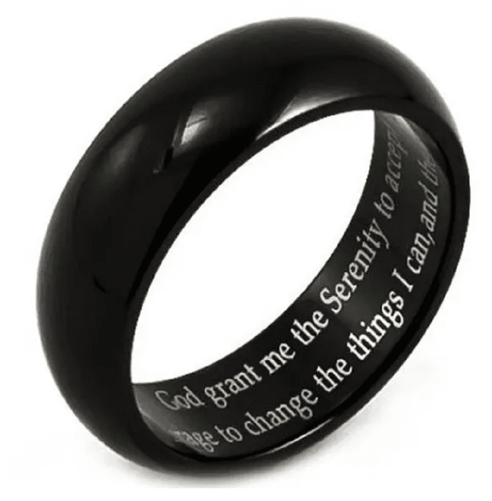 God Grant Me The Serenity To Accept The Things I Cannot Change… Serenity Prayer Black Plated ...