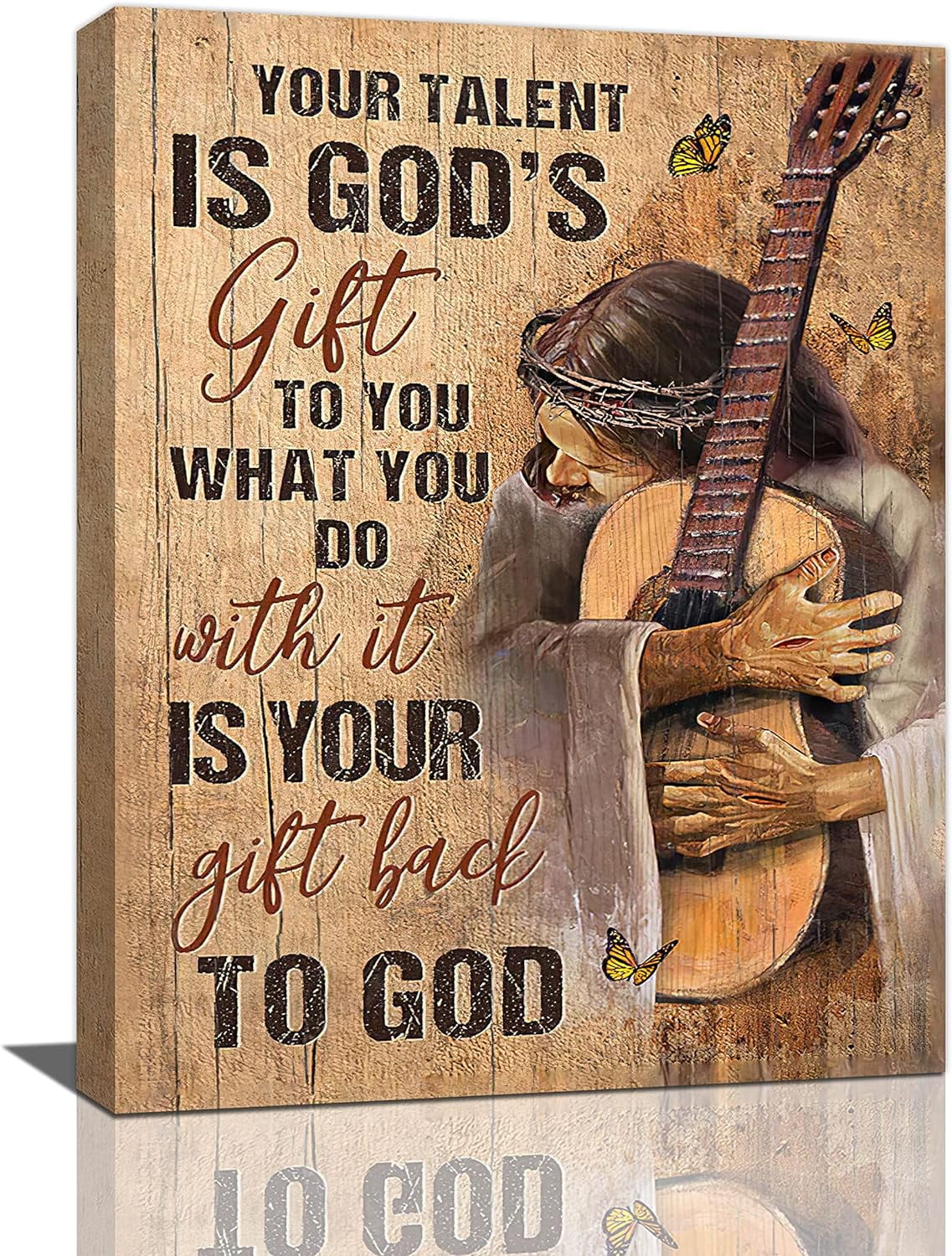 God Guitar Music Decor Wall Art You Talent Is God‘s Gift Jesus Guitar ...