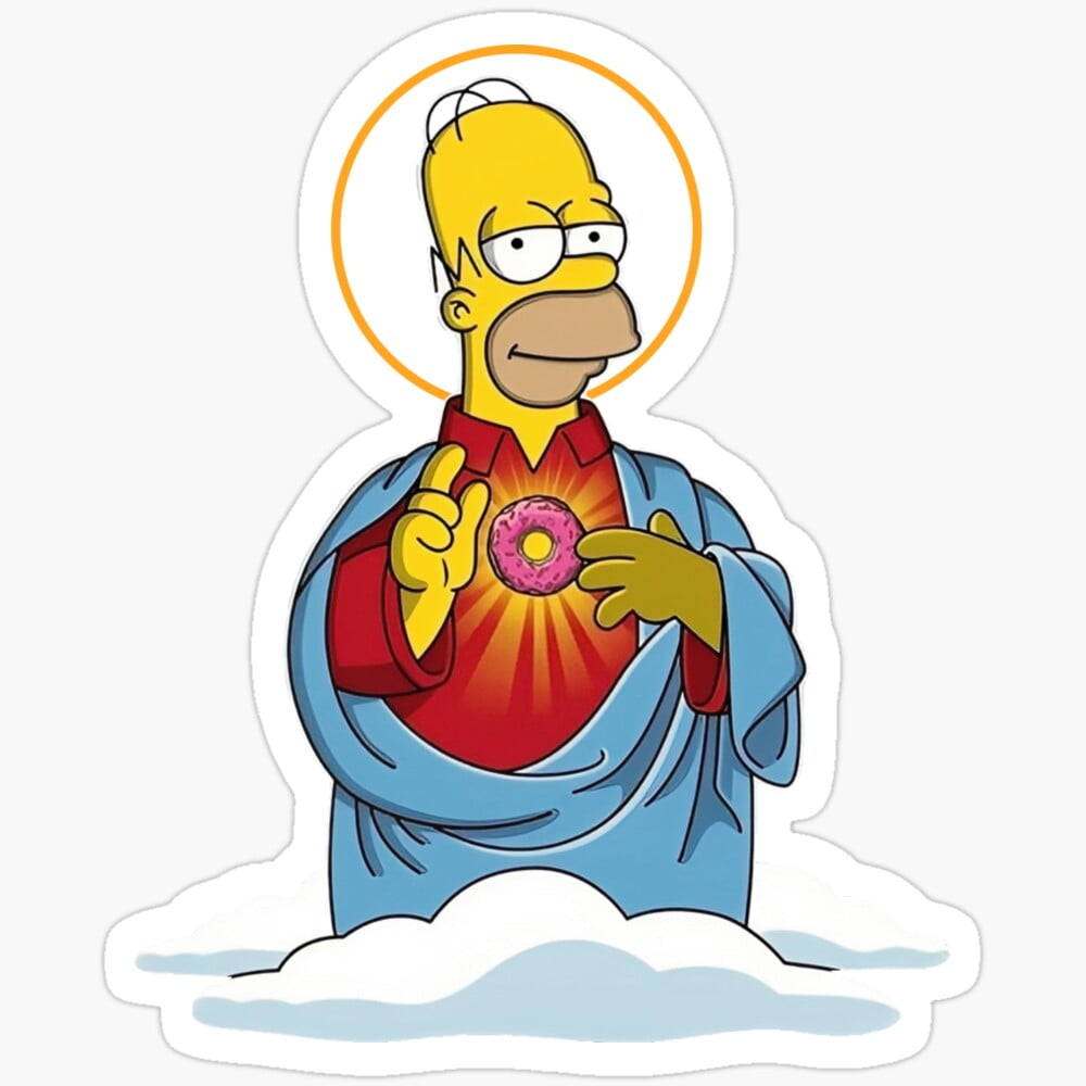 God Homer Sticker Phone Decal Water Bottle Stickers Car Decals, Laptop ...
