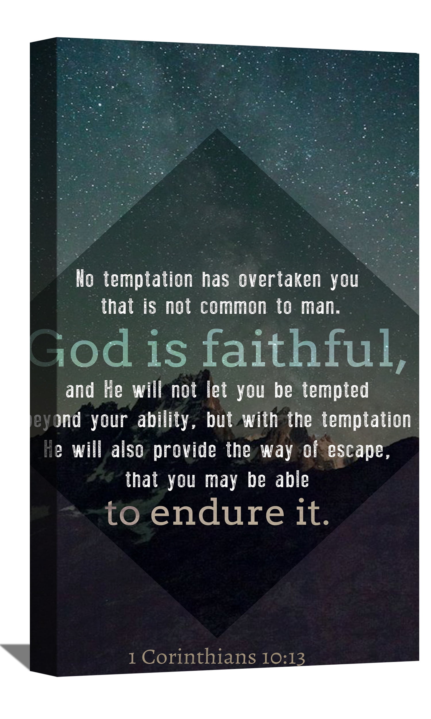 God Is Faithful Inspirational Christian Artwok Bible Verse Quotes ...
