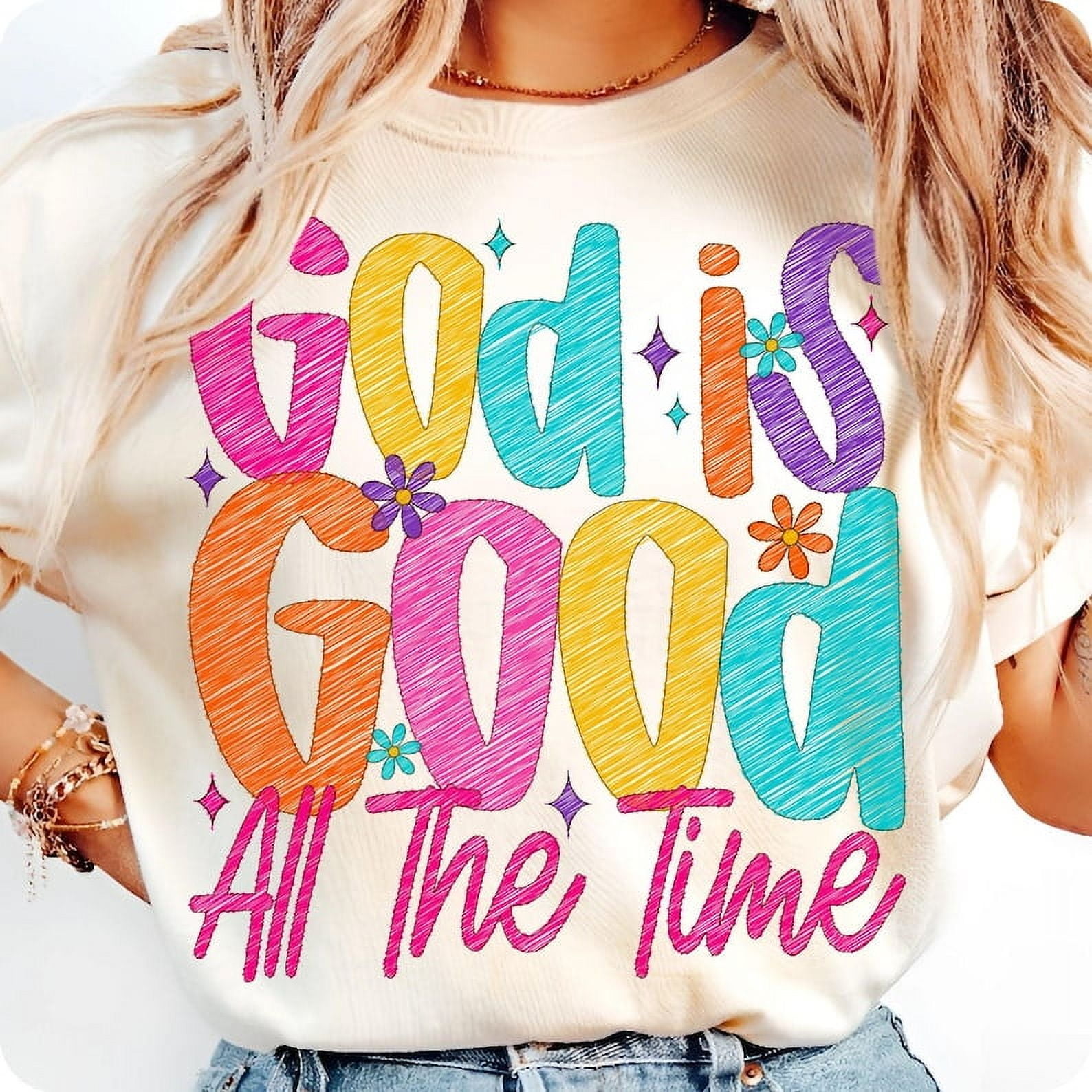 God Is Good All The Time T-Shirt, Preppy Christian Bible Verse Tee ...