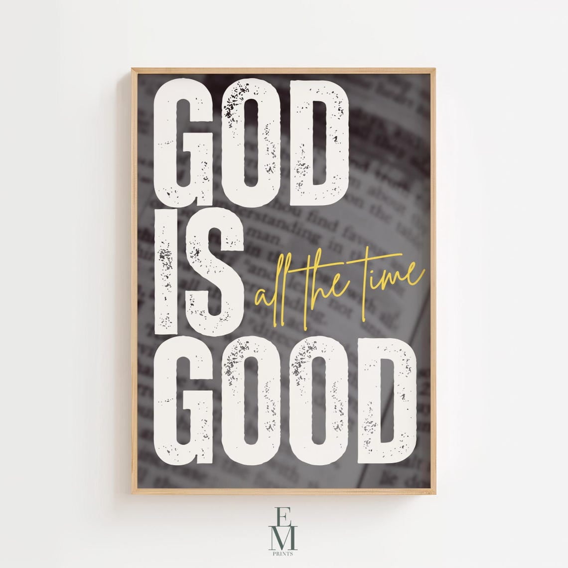 God Is Good Christian Scripture Art Print, Faith Home Decor ( Home ...