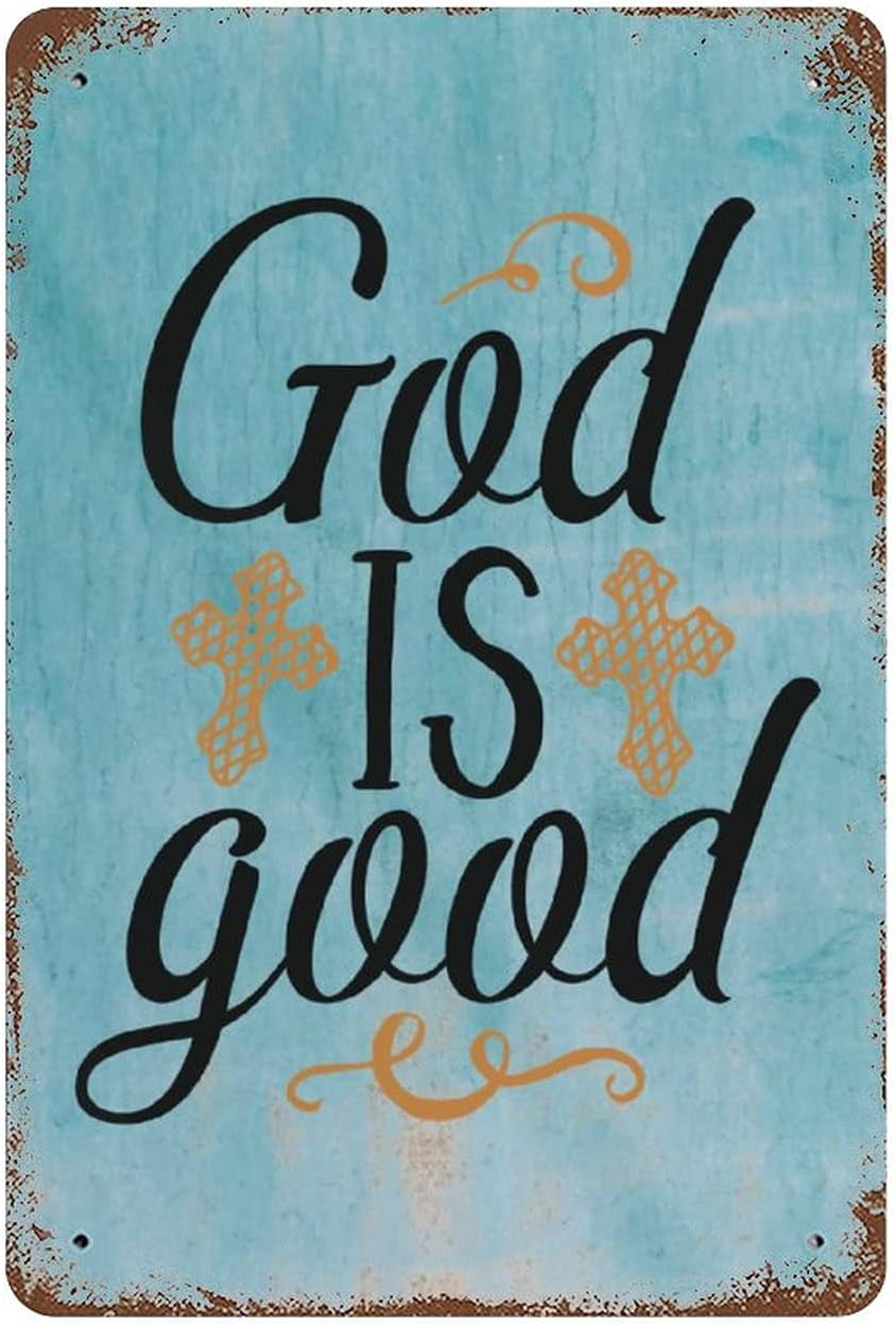 God Is Good Metal Sign Bible Verse Mental Plate Custom Scripture Sign ...