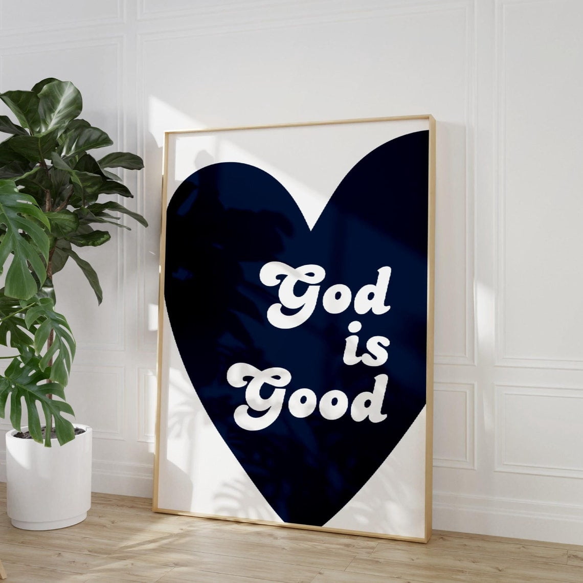 God Is Good Minimal Christian Scripture Wall Art, Unframed Paper Print ...