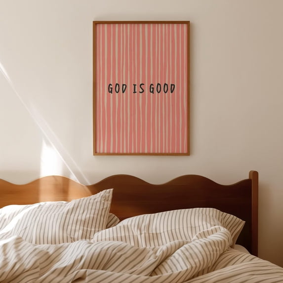 God Is Good Trendy Christian Wall Art, Unframed Paper Print Size 24x36 ...