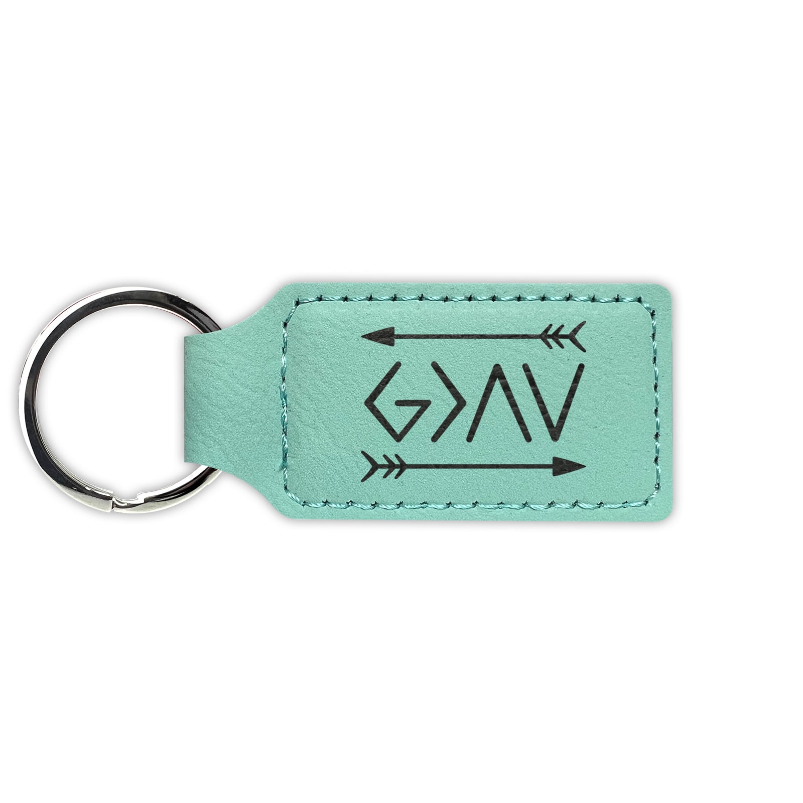 God Is Greater Than The Highs & Lows Keychain Leatherette Rectangle ...