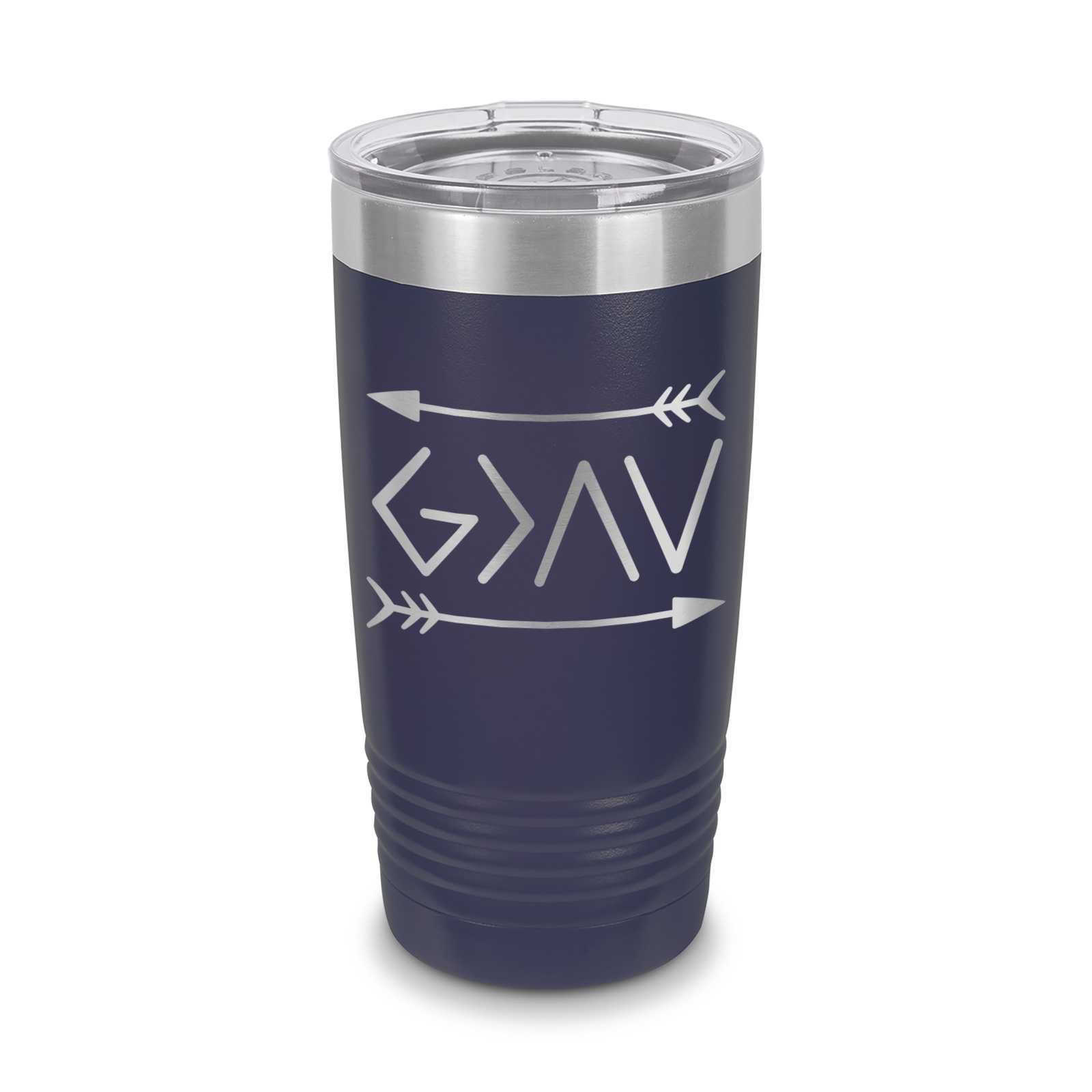 God Is Greater Than The Highs & Lows Tumbler 20 oz - Laser Engraved w ...