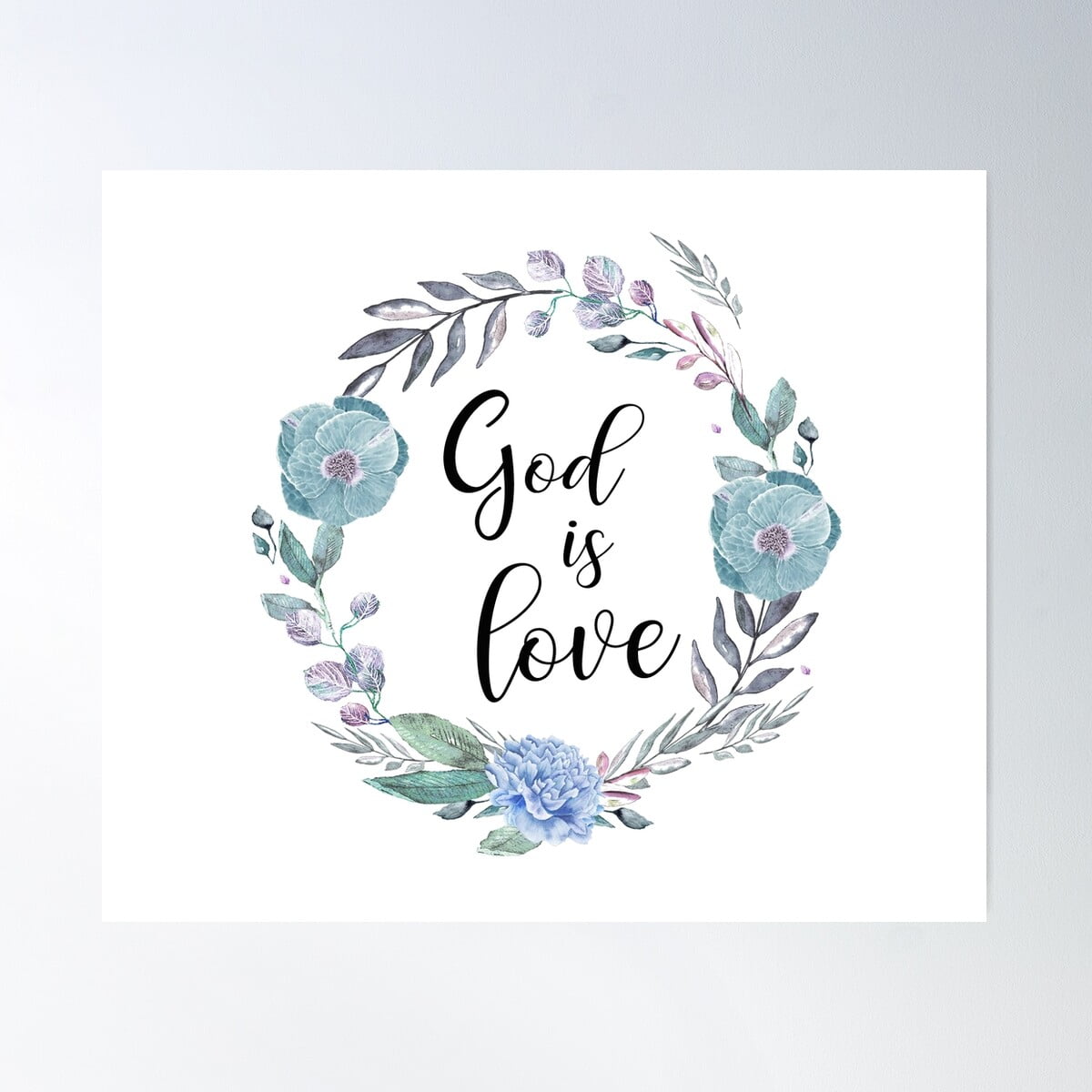 God Is Love, Bible Verse Poster Wall Art, Modern Wall Decor For Living ...