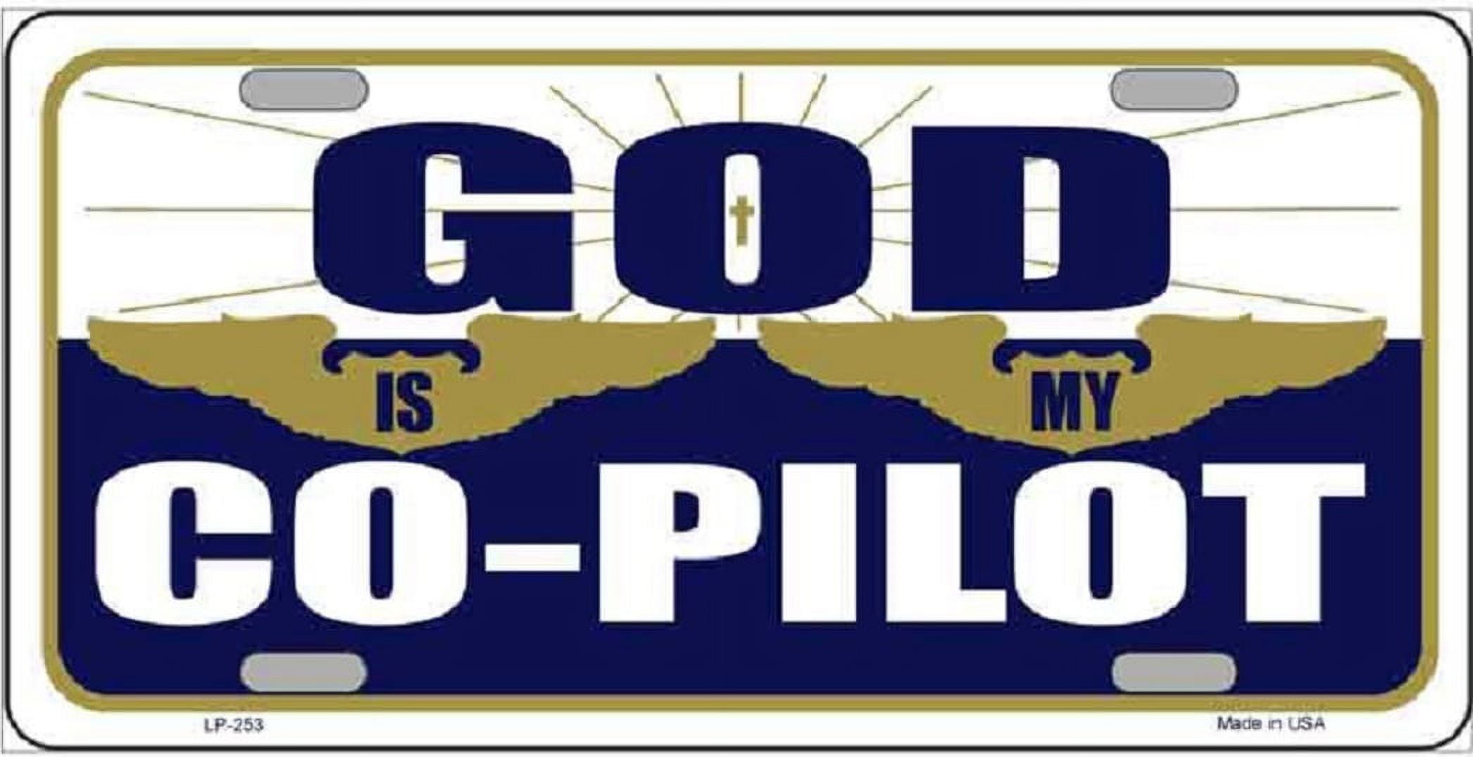 God Is My Co-Pilot License Plate Style Sign - Walmart.com