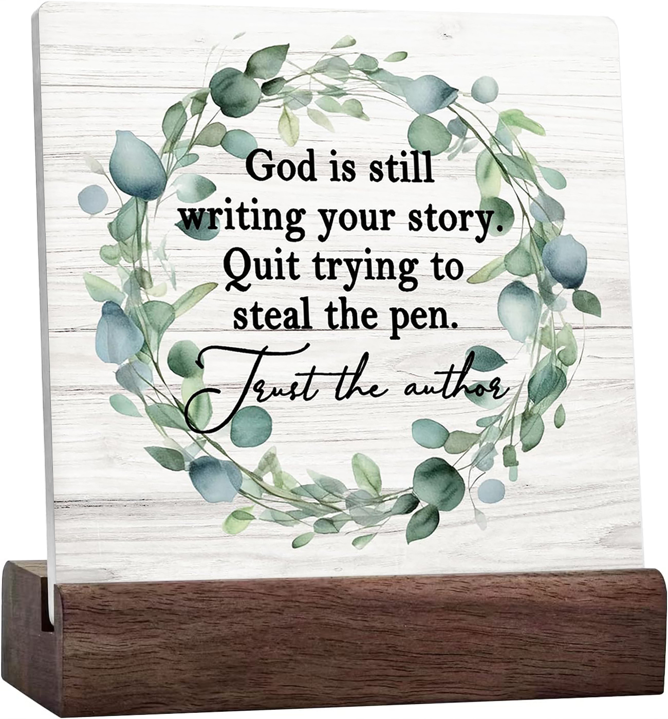 God Is Still Writing Your Story Ceramic Table Plaque Desk, Christian Scripture Bible Verse ...