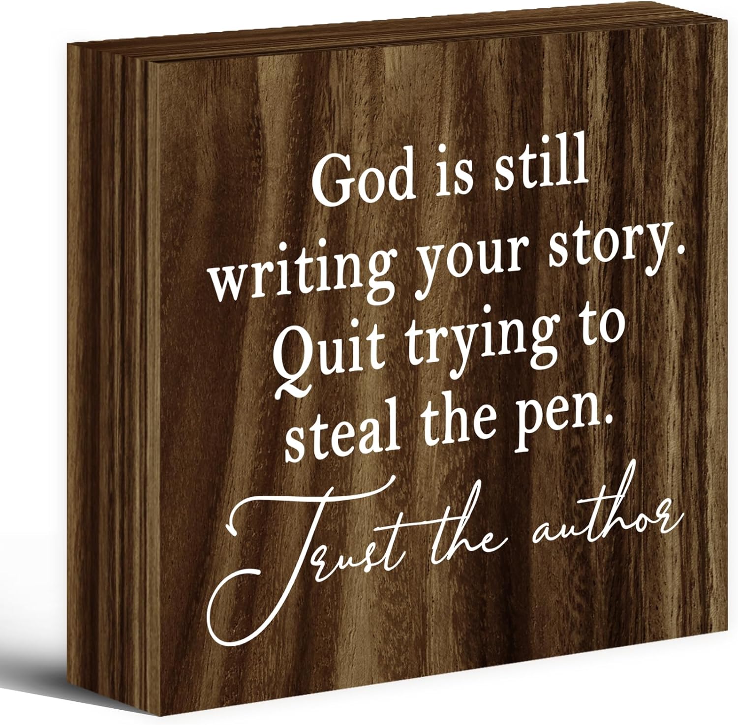 God Is Still Writing Your Story,Wood Box Sign Desk Decor, Christian ...