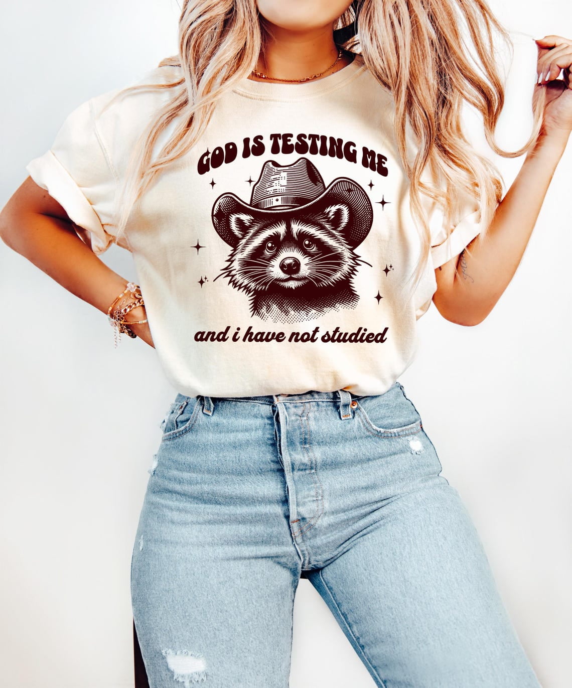 God Is Testing Me And I Have Not Studied, Sweatshirt, Possum Sweatshirt ...