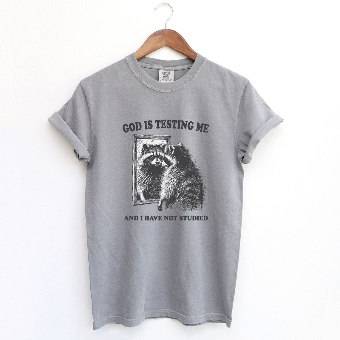 God Is Testing Me Comfort Colors T-shirt, Funny Possum, Meme, Trash ...