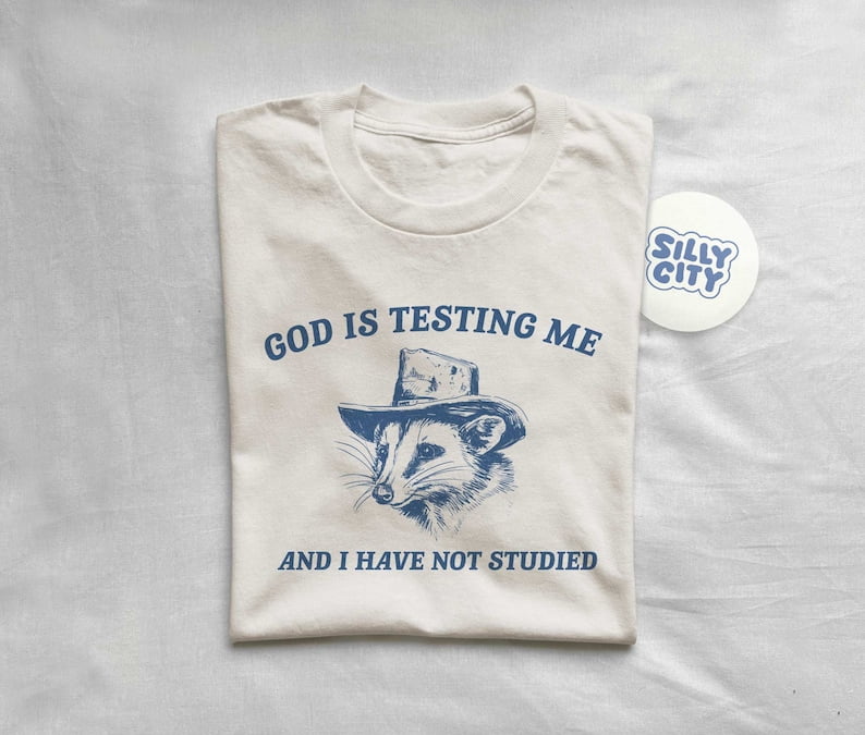 God Is Testing Me, Possum T Shirt, Weird Opossum T Shirt, Meme T Shirt ...