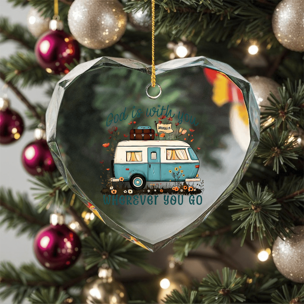 God Is With You Wherever You Go Bible Verse Travel Ornament, Home ...