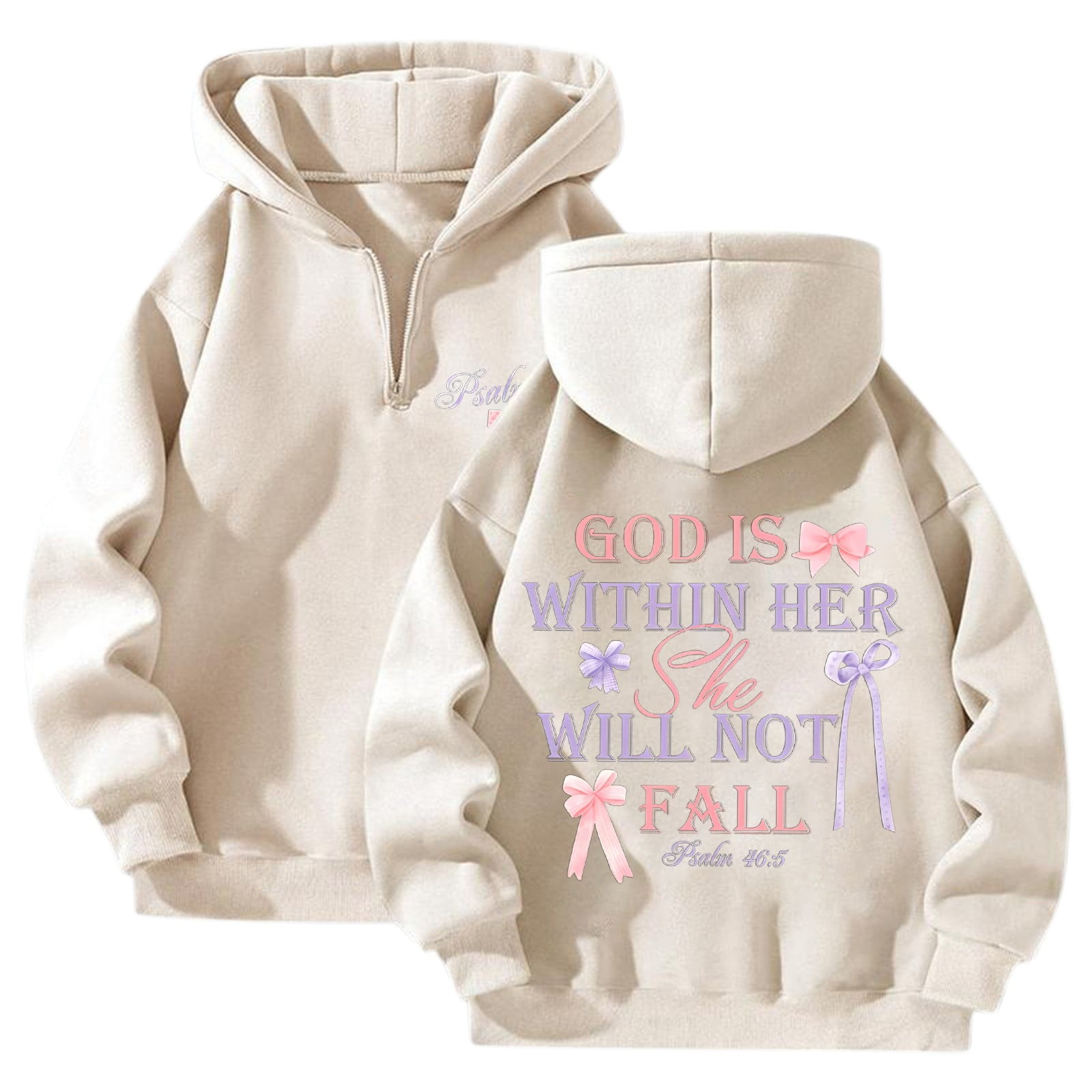 God Is Within Her She Will Not Fall Christian Hoodie For Women Bible ...