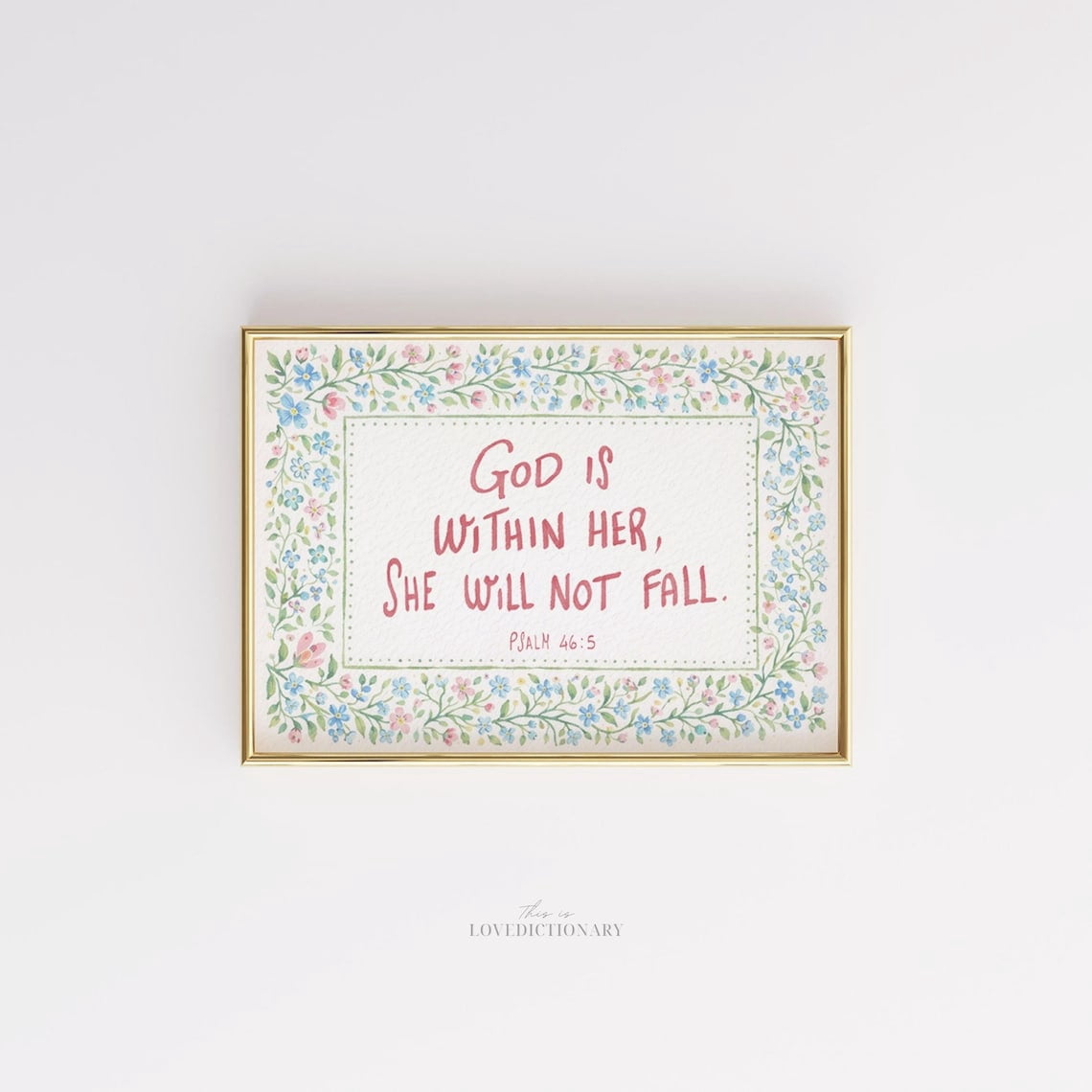 God Is Within Her She Will Not Fall Christian Psalm 46:5 Print ...