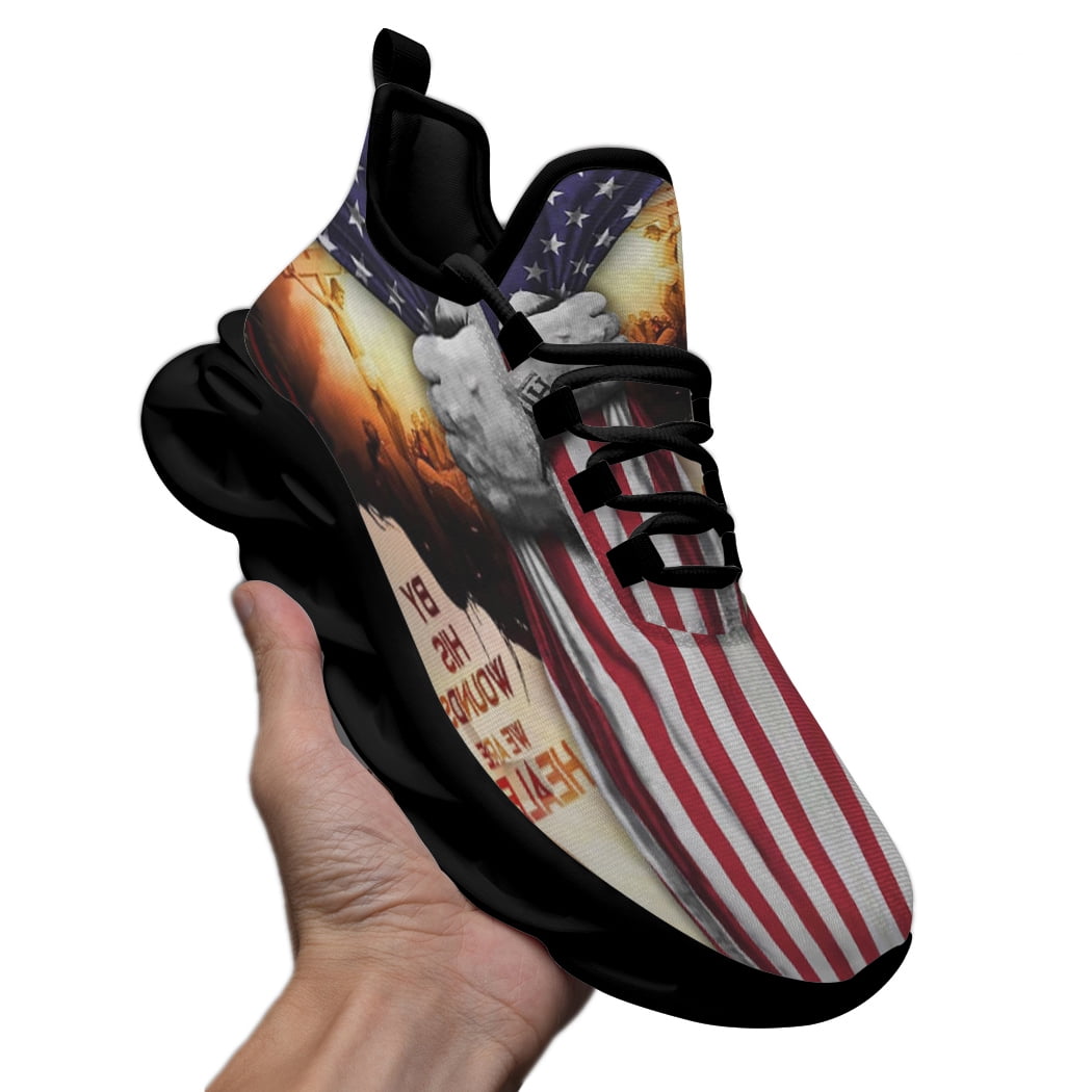 God Jesus Christian By His Wounds We Are Healed Shoes Sneakers Black ...