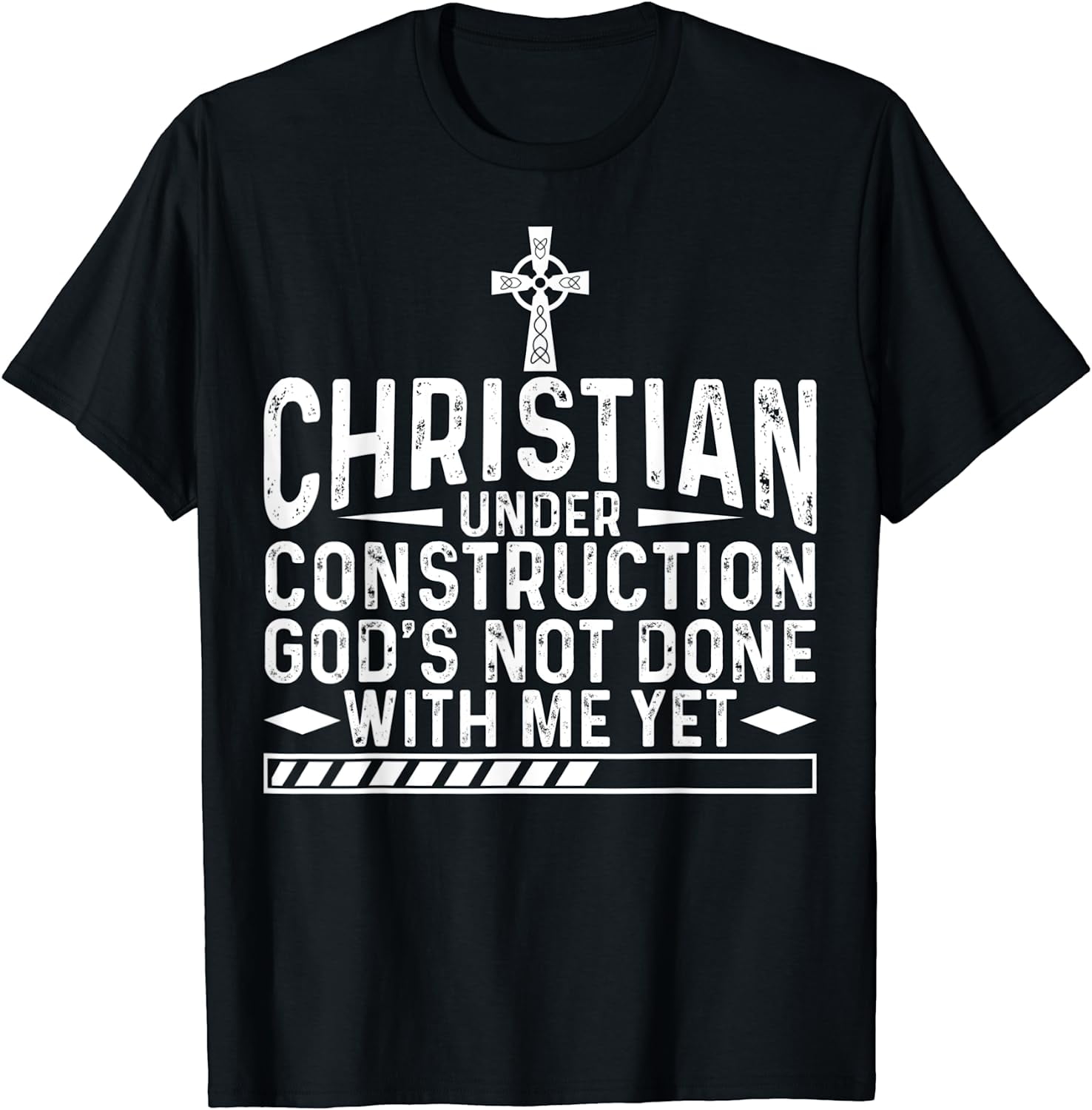 God Jesus Christian Under Construction Christian Humor Funny T-Shirt ...