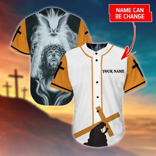 God Jesus Cross Custom Baseball Jersey - Personalized Jesus Baseball ...