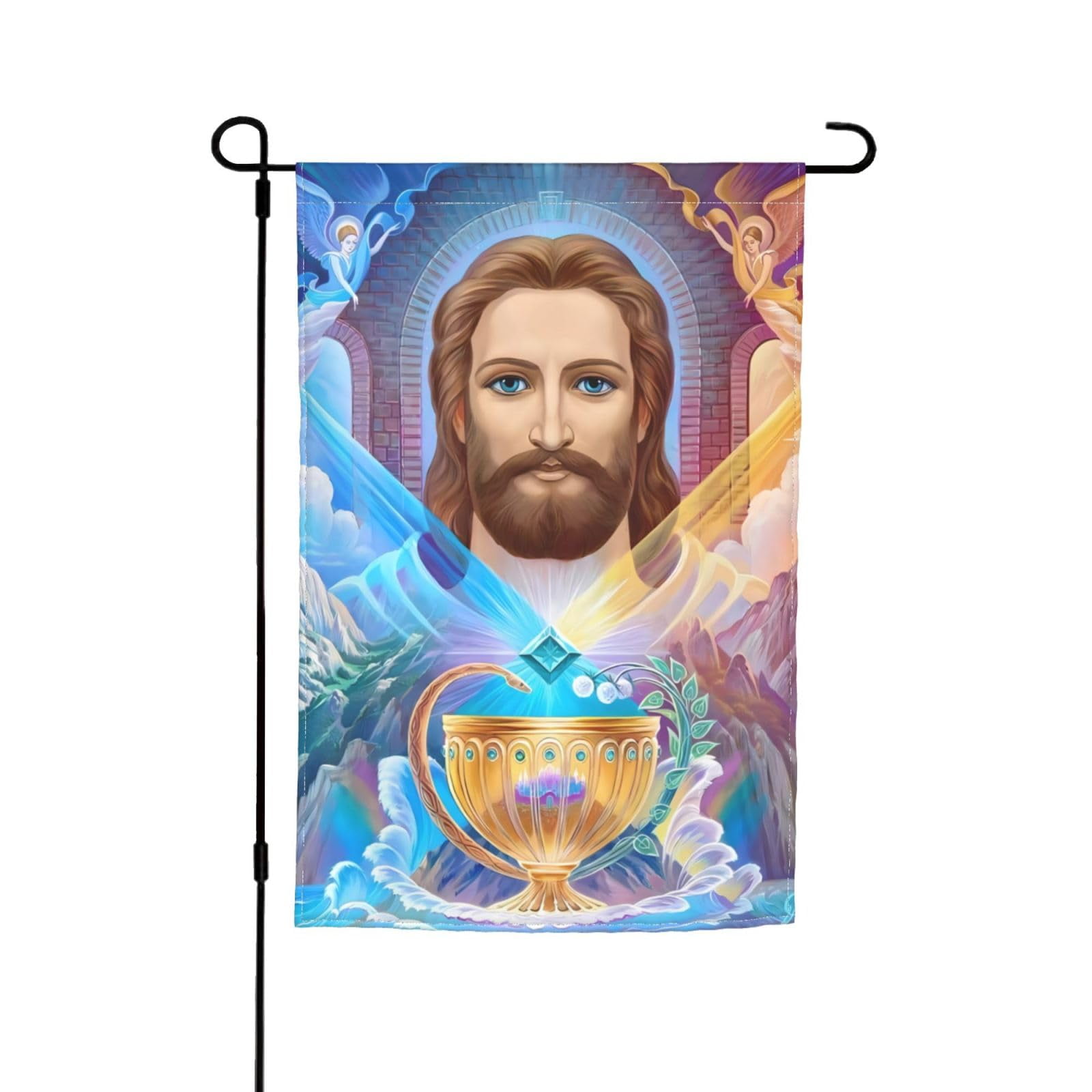 God Jesus Garden EC36 Flags for Outside 12x18 Inch Double Sided Patio ...