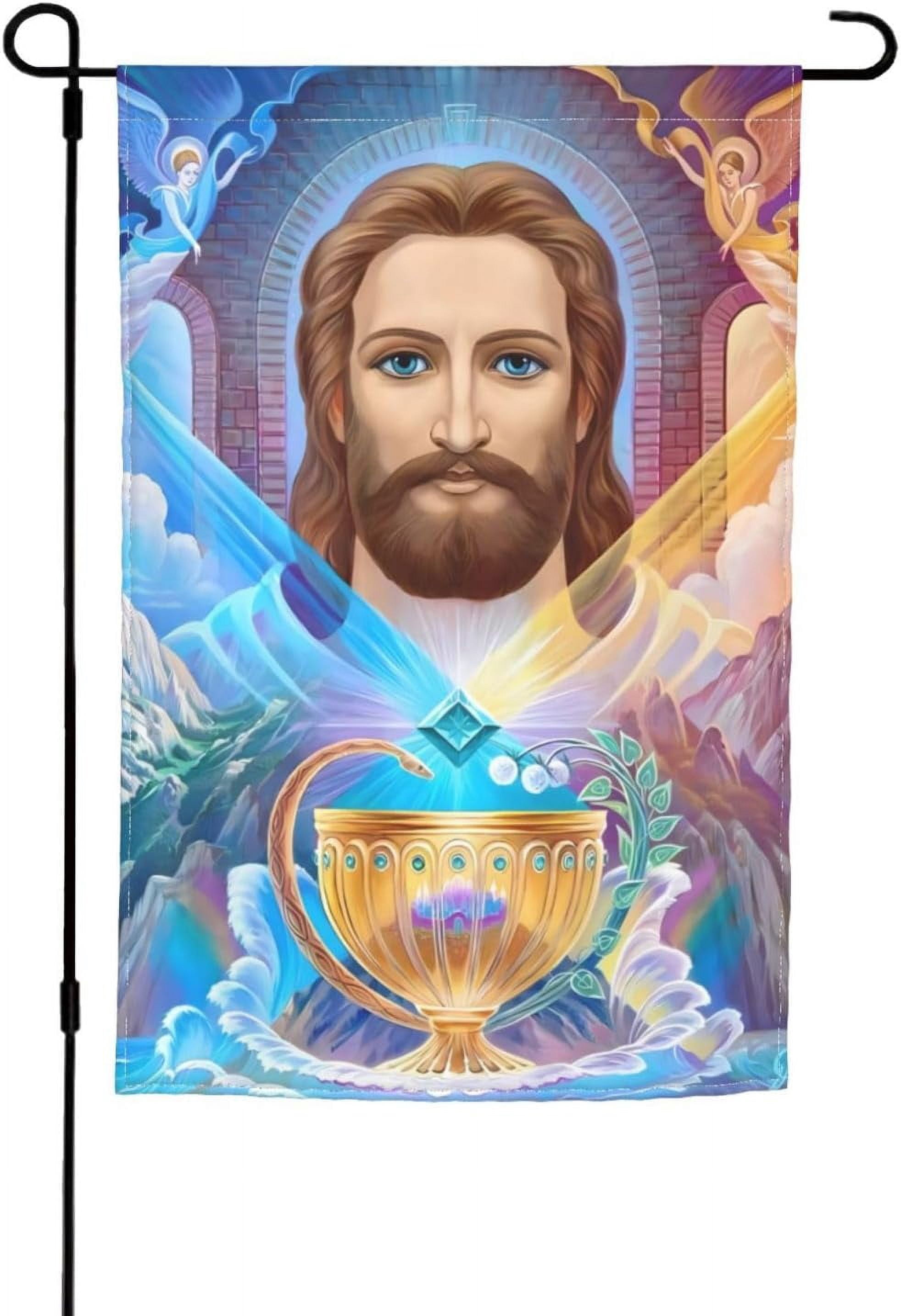 God Jesus Garden Flags for Outside Double Sided Patio Yard Lawn Outdoor ...