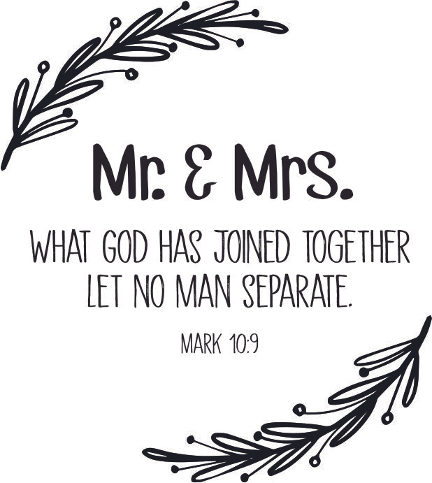 What God Has Joined Together Let No Man Separate Mark Religious Bible ...