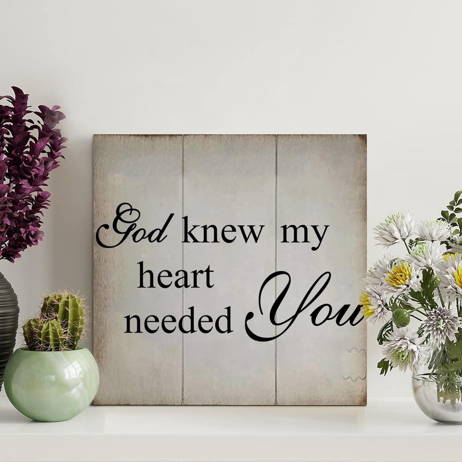 God Knew My Heart Needed You Wood Signs Vintage Wood Plaque ...