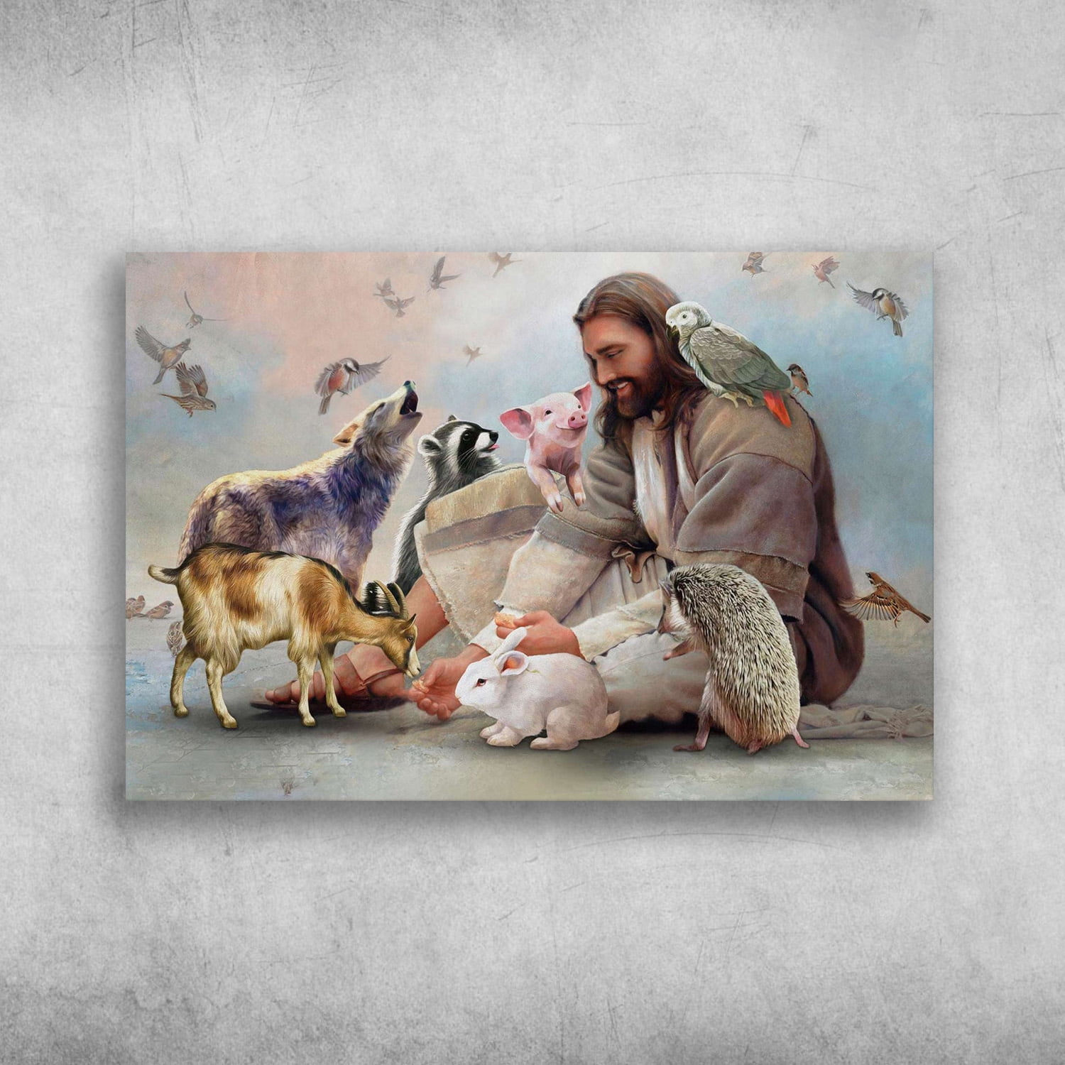 God Loves Animals - Wolf, Goat, Rabbit, Bird, Pig, Raccoon, Hedgehog 16 ...