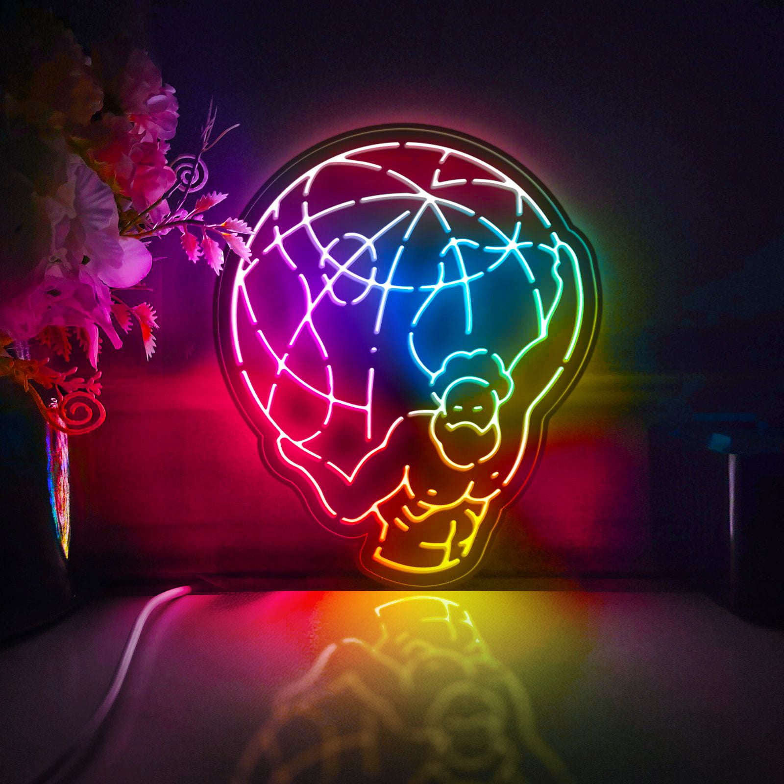 God Moving The Earth Led Light Box, Dimmable Neon-Like Light Signs USB Power for Wall Decor ...