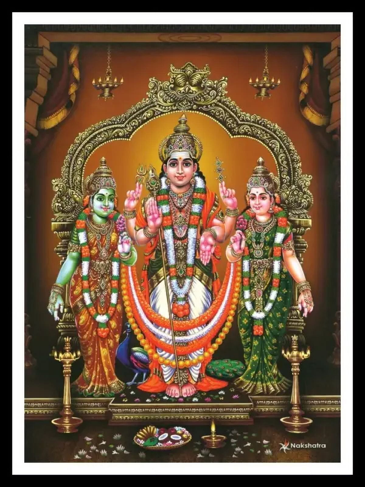 God Murugan with Valli Deivani Photi Frame, 7 x 9 In - Walmart.com