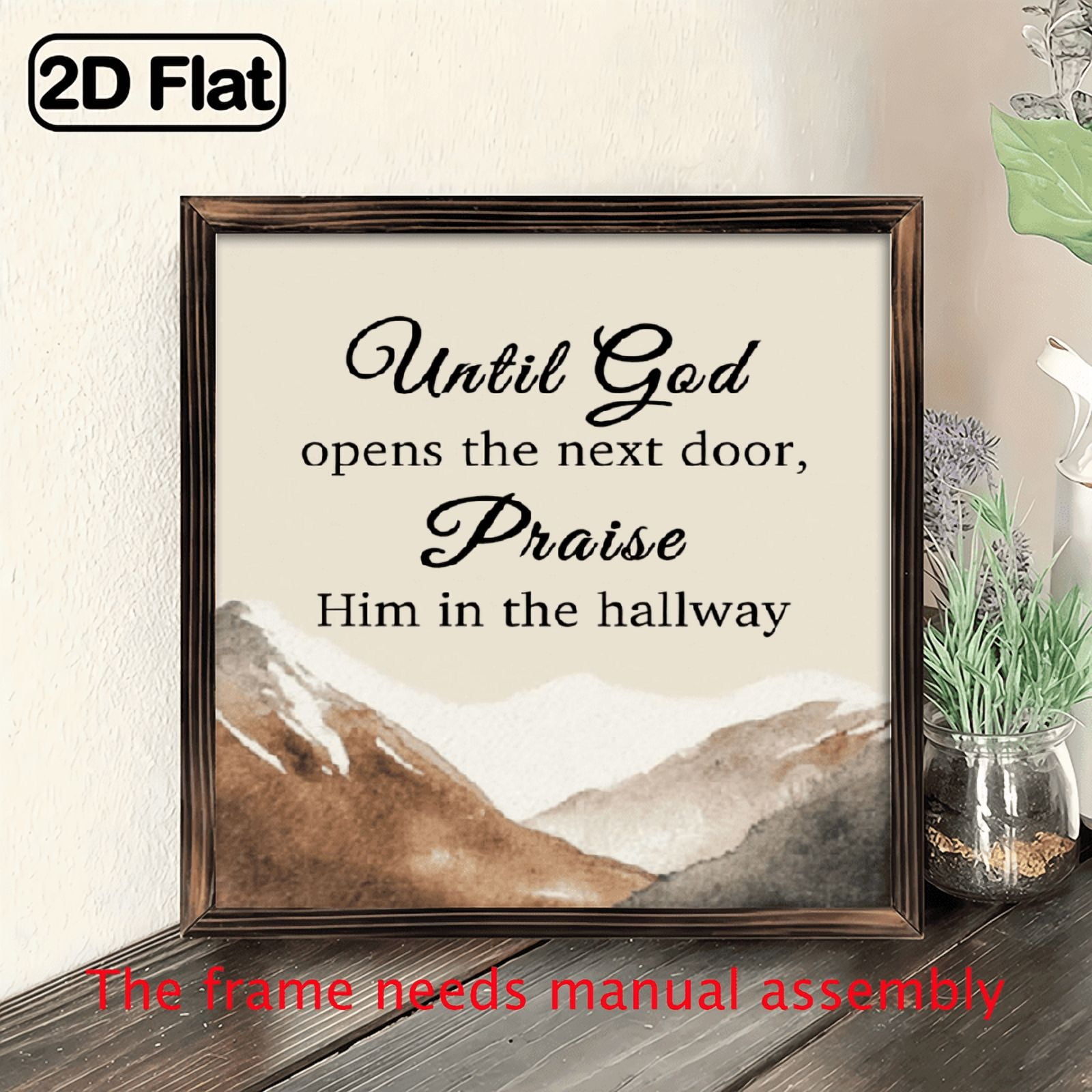 Until God Opens the Next Door Praise Him in the Hallway 1pc 8x 8 Inches ...