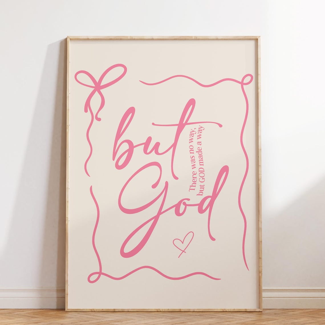 But God Print, Christian Typography Print, Trendy Christian Wall Art ...