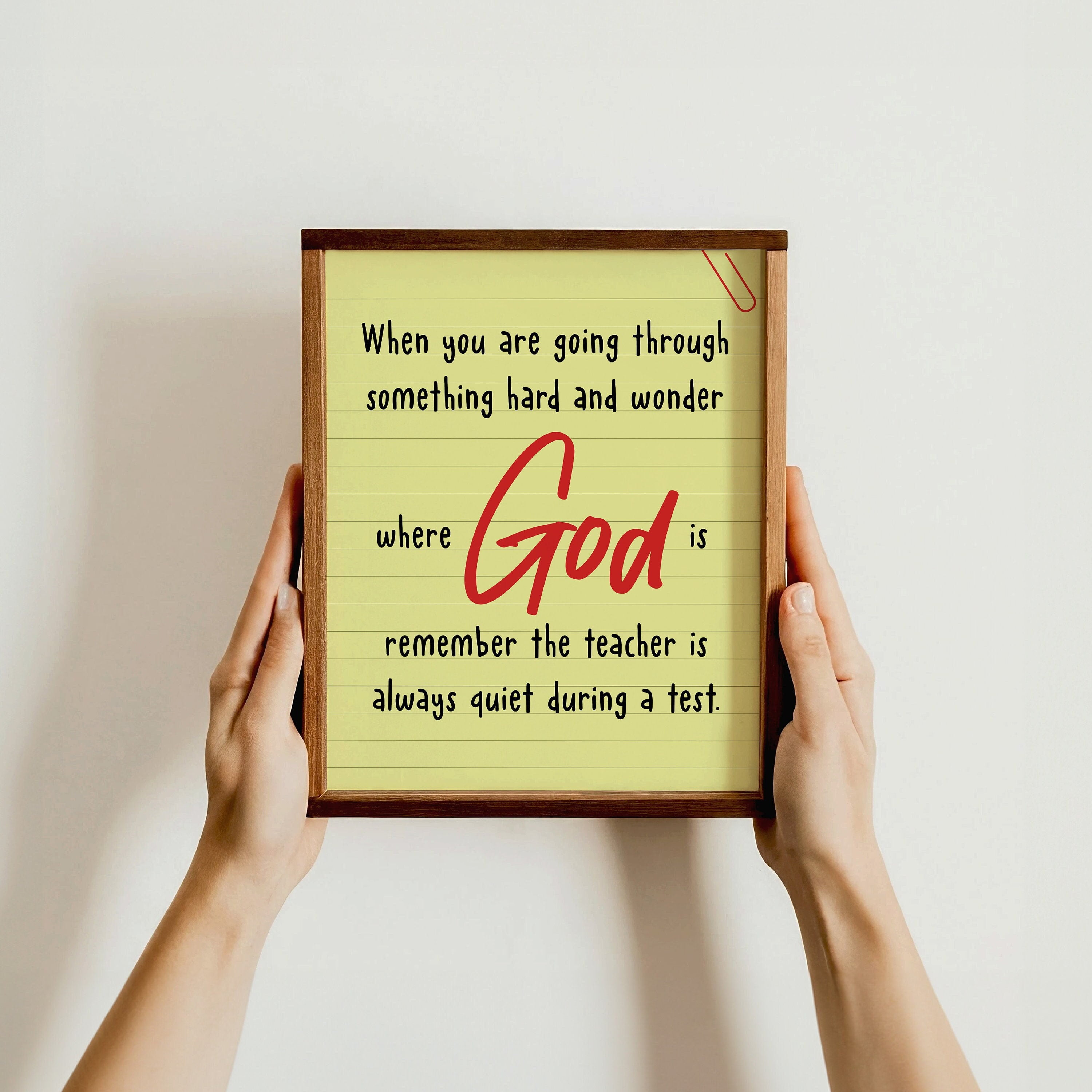 Where God Is Quote Poster, Inspirational Christian Wall Art ...