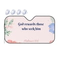 God Rewards Those Who Seek Him Car Windshield Sun Shade UV Heat Shield ...
