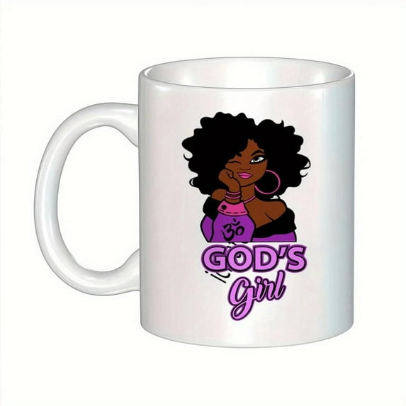 God S Girl Insulated Ceramic Mug with African American Woman ...