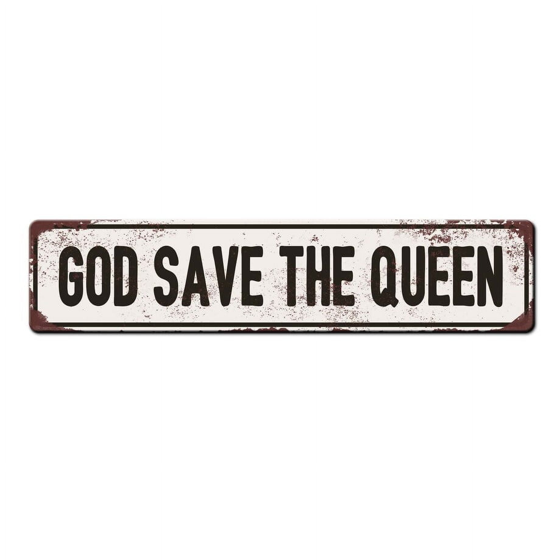 God Save The Queen Metal Sign Apiary Sign Honey Bee Sign Funny Bee Sign ...