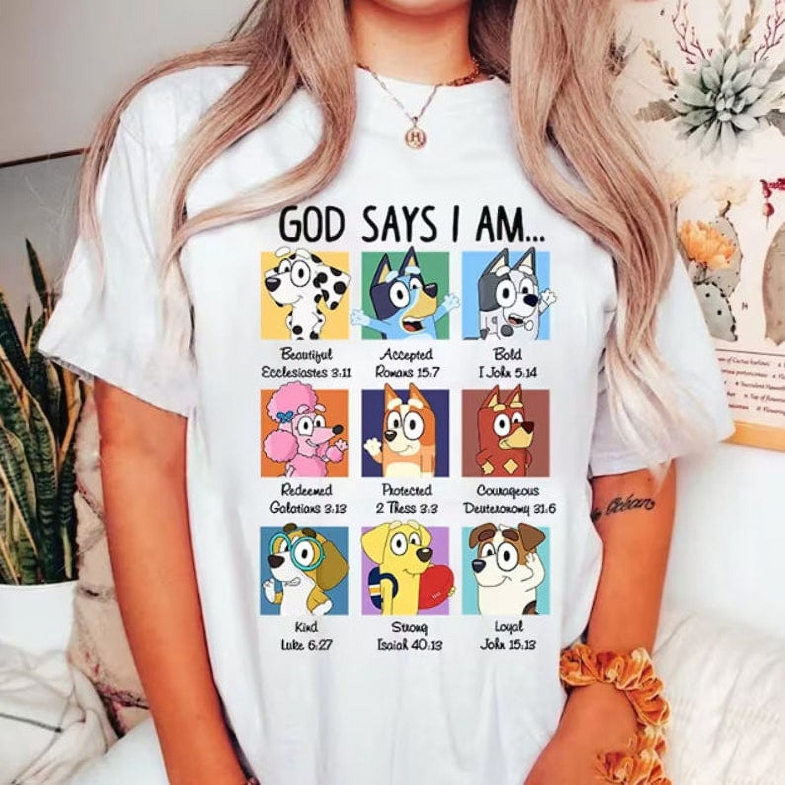 God Says I Am Bluey Shirt | Bluey Family Matching Shirt | Family ...