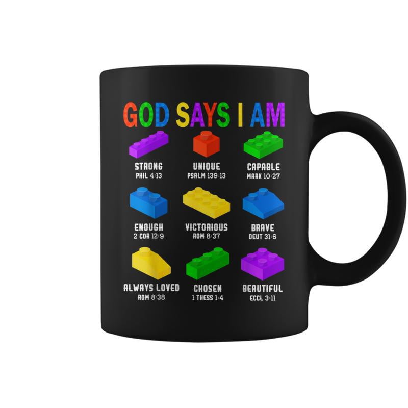 God Says I Am Building Brick Builder Block Boys Christian Coffee Mugs ...