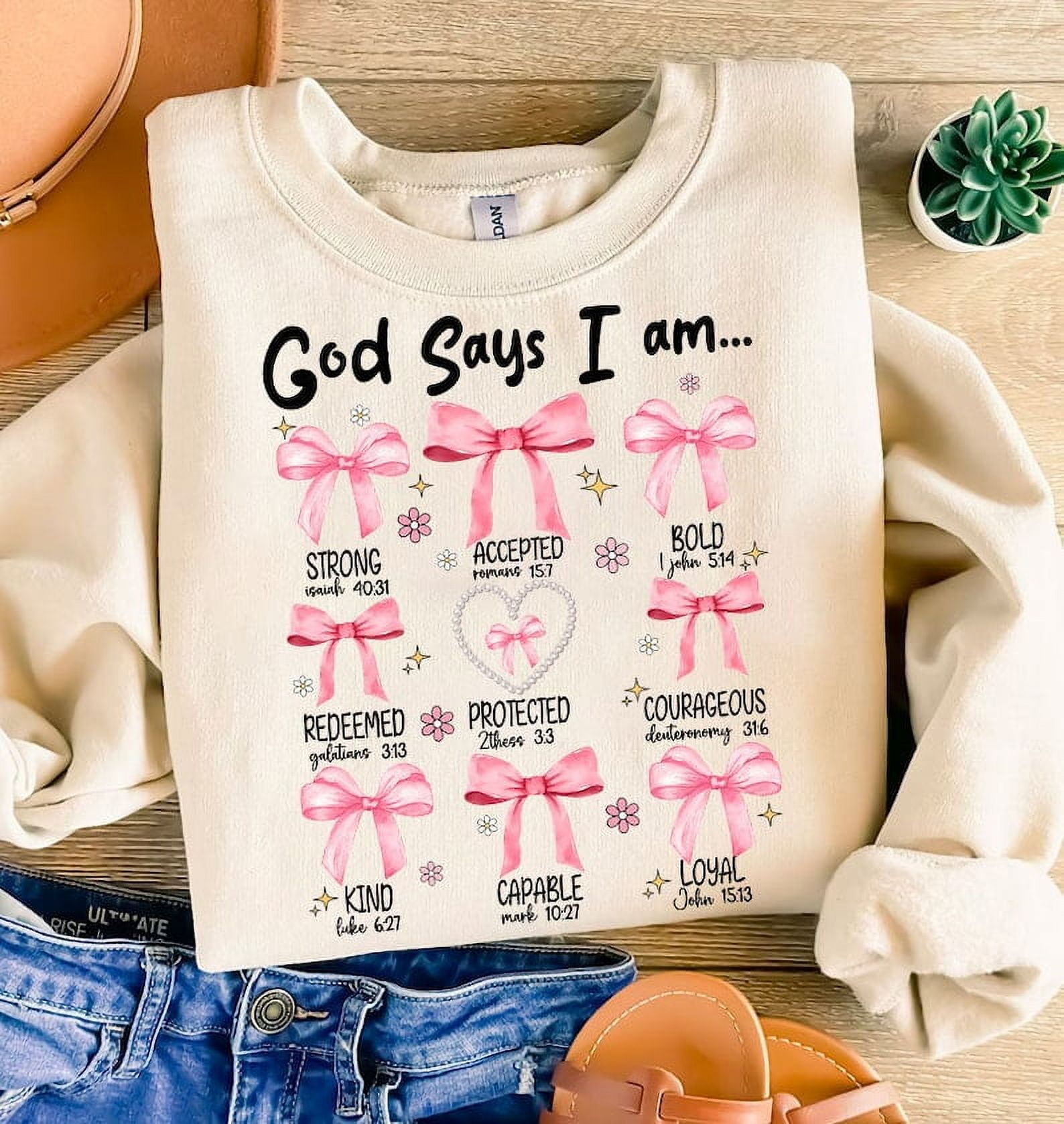 God Says I Am Coquette Bow Christian Coquette Style Shirt Design Jesus ...