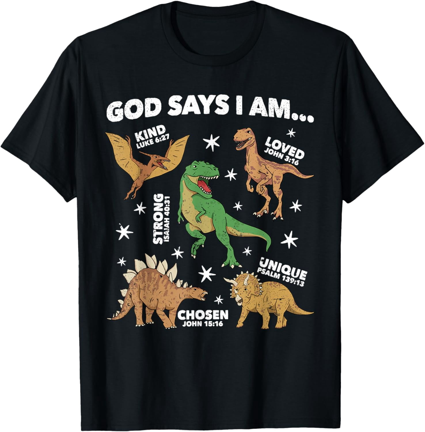 God Says I Am Dinosaur Lover Boys Christian T-Shirt - Walmart.com