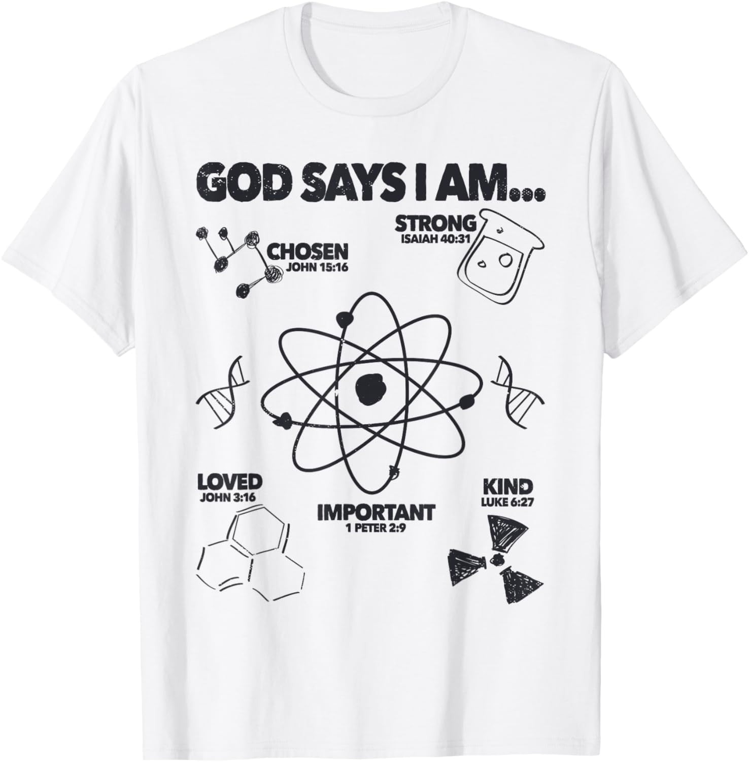 God Says I Am Science Teacher Men Women Christian T-Shirt - Walmart.com
