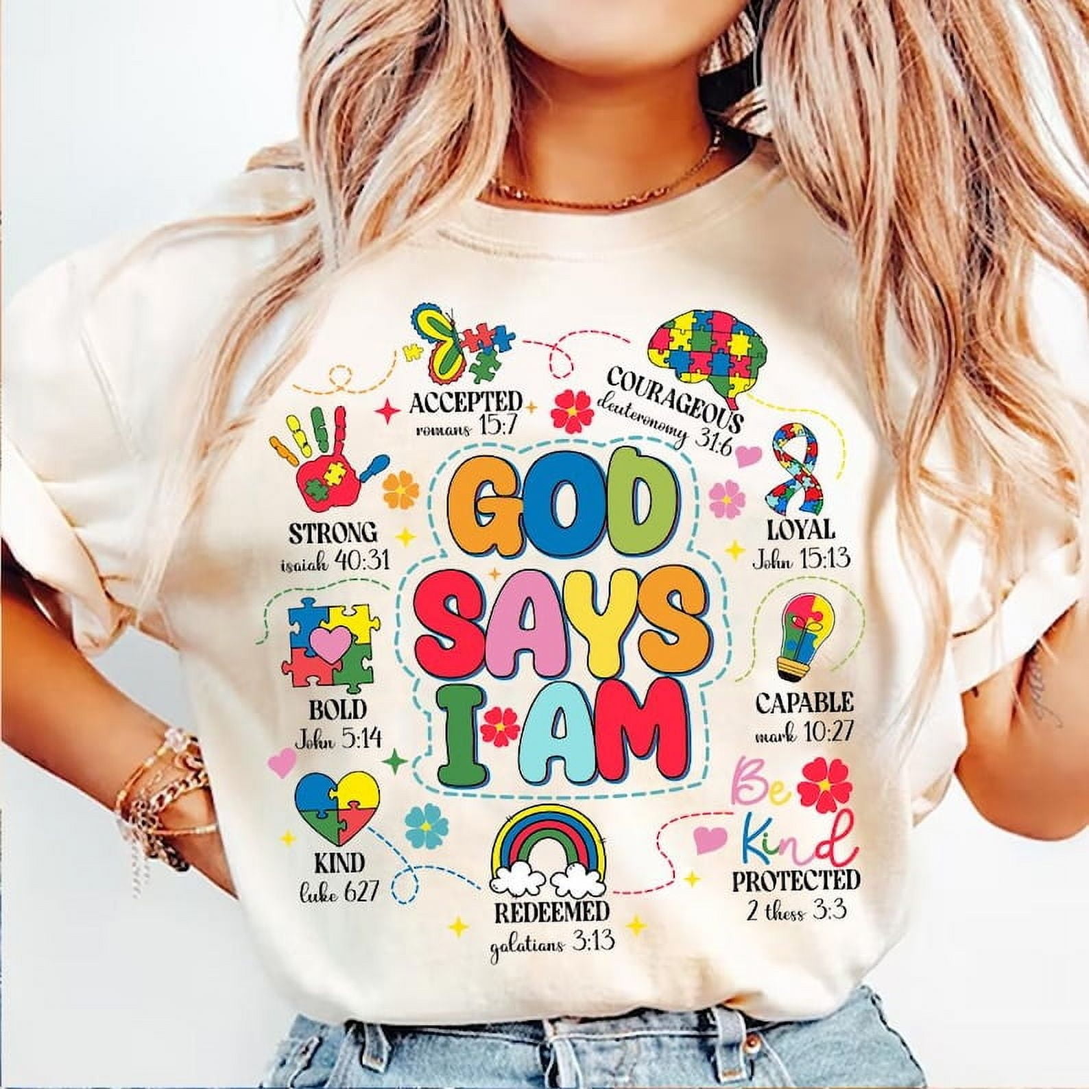 God Says I Am Shirt, Autism Awareness Month Shirt, Autism Teacher Shirt ...
