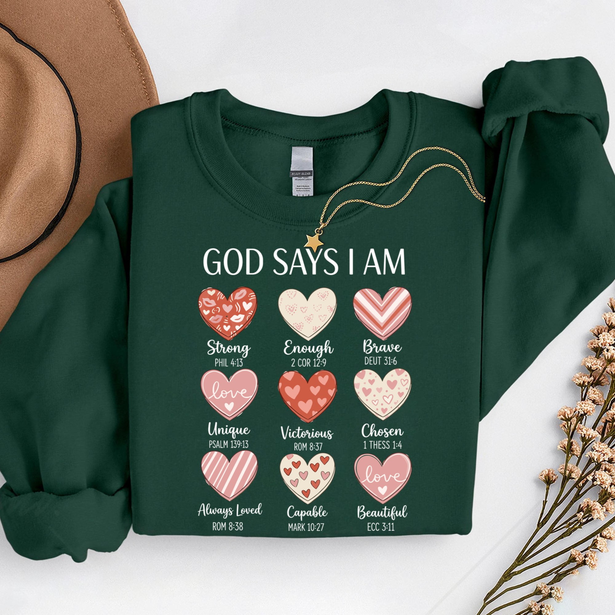 God Says I Am – T-Shirt, Hoodie & Sweatshirt – Faith & Inspiration ...