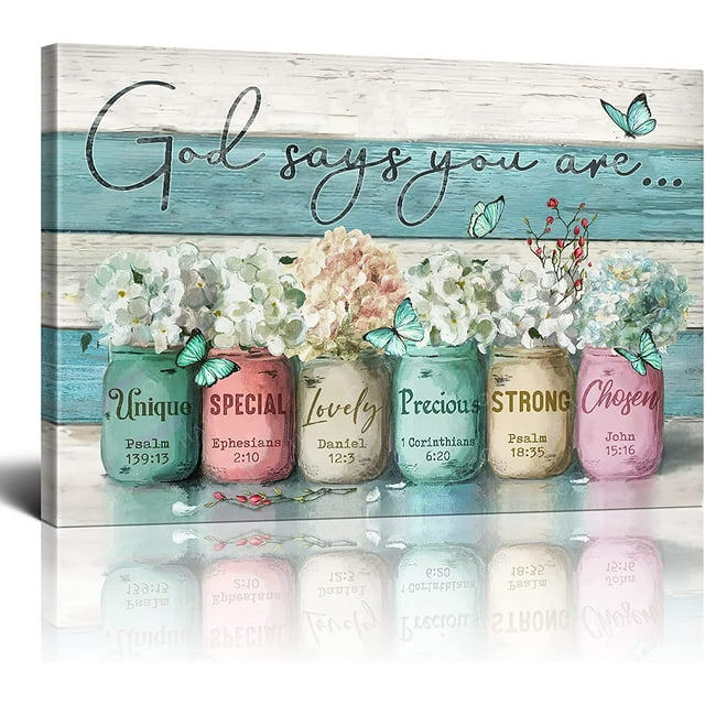 Busyhead Wonderful Gift Bible Verse Daisy Flowers Mason Jars and ...