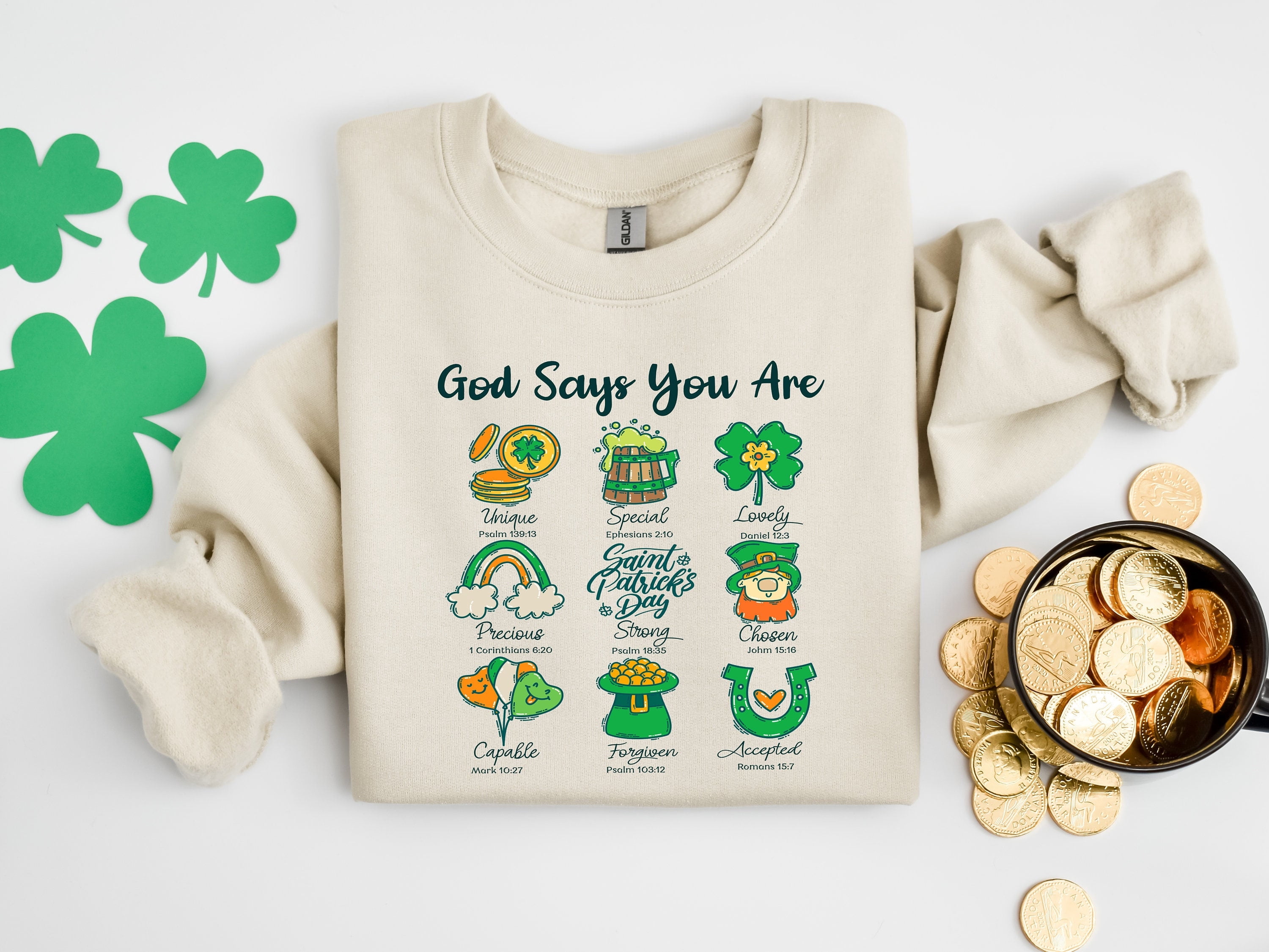 God Says You Are St Patrick's Day T-Shirt, Bible Verse St Patricks Day ...
