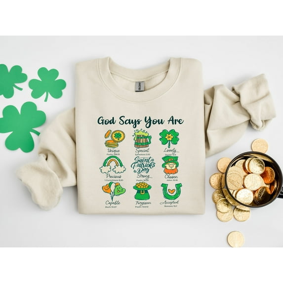 God Says You Are St Patrick's Day T-Shirt, Bible Verse St Patricks Day ...